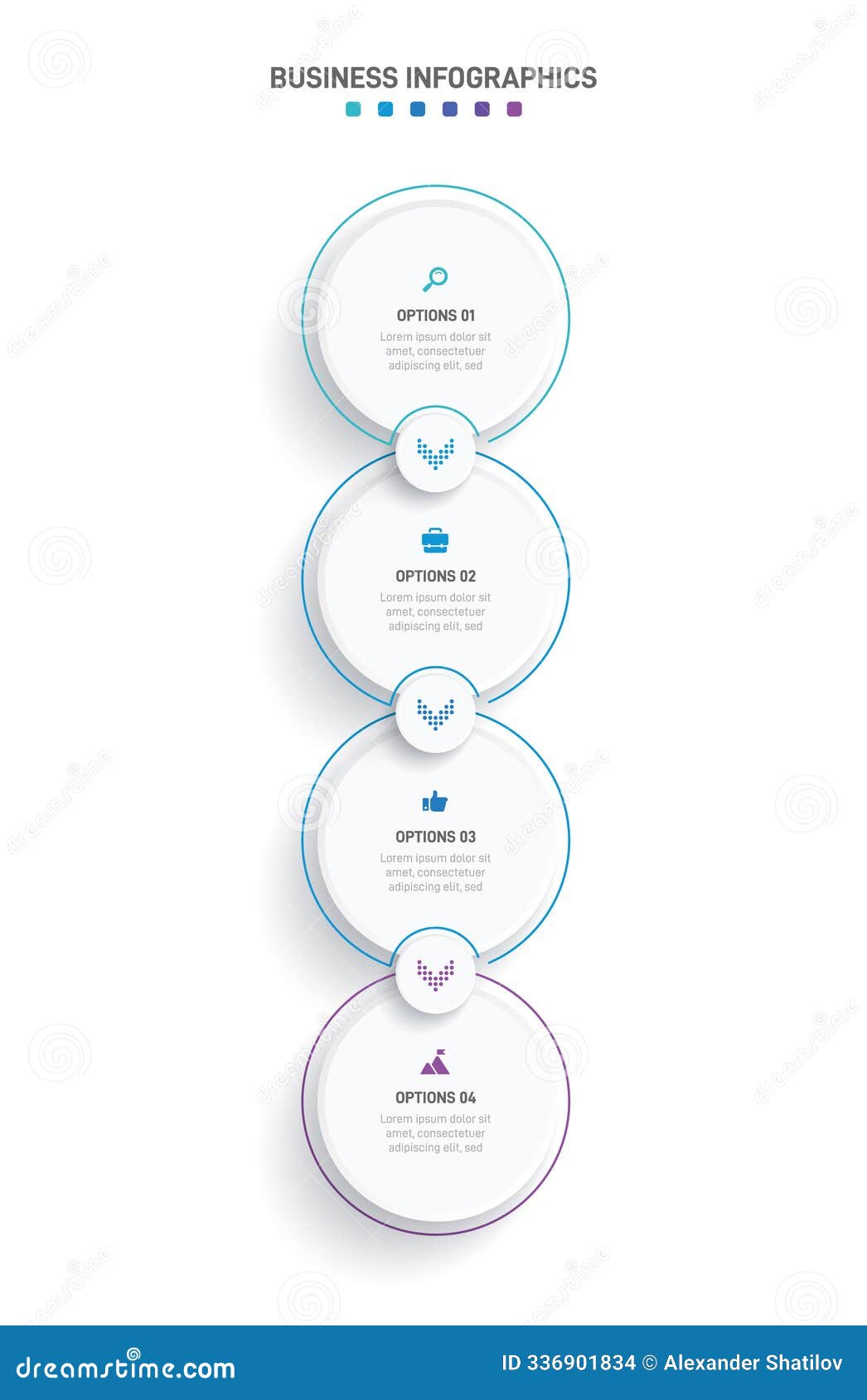 Vertical Progress Bar Featuring 4 Arrow-shaped Elements, Symbolizing ...