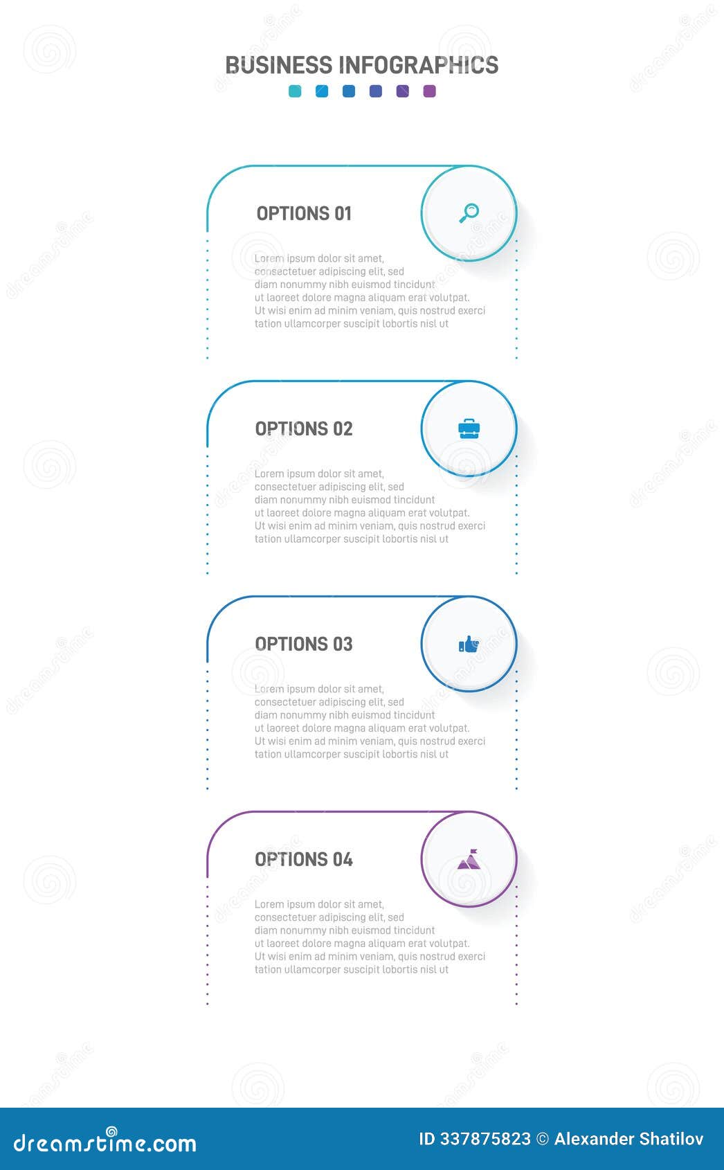 Vertical Progress Bar Featuring 4 Arrow-shaped Elements, Symbolizing ...
