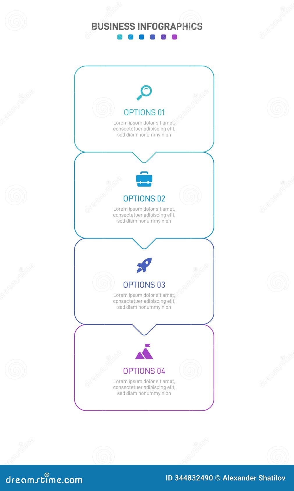Vertical Progress Bar Featuring 4 Arrow-shaped Elements, Symbolizing ...