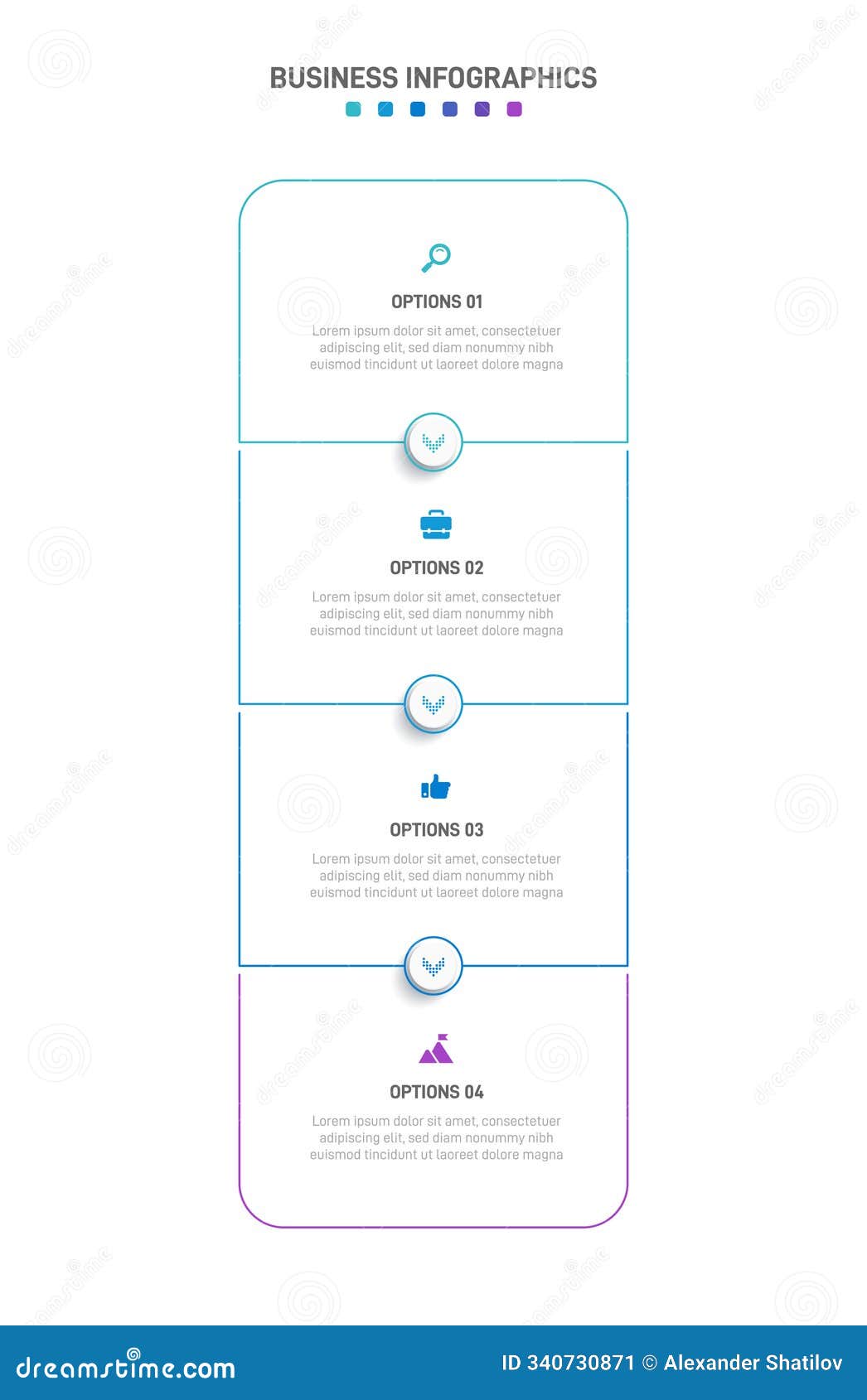 Vertical Progress Bar Featuring 4 Arrow-shaped Elements, Symbolizing ...