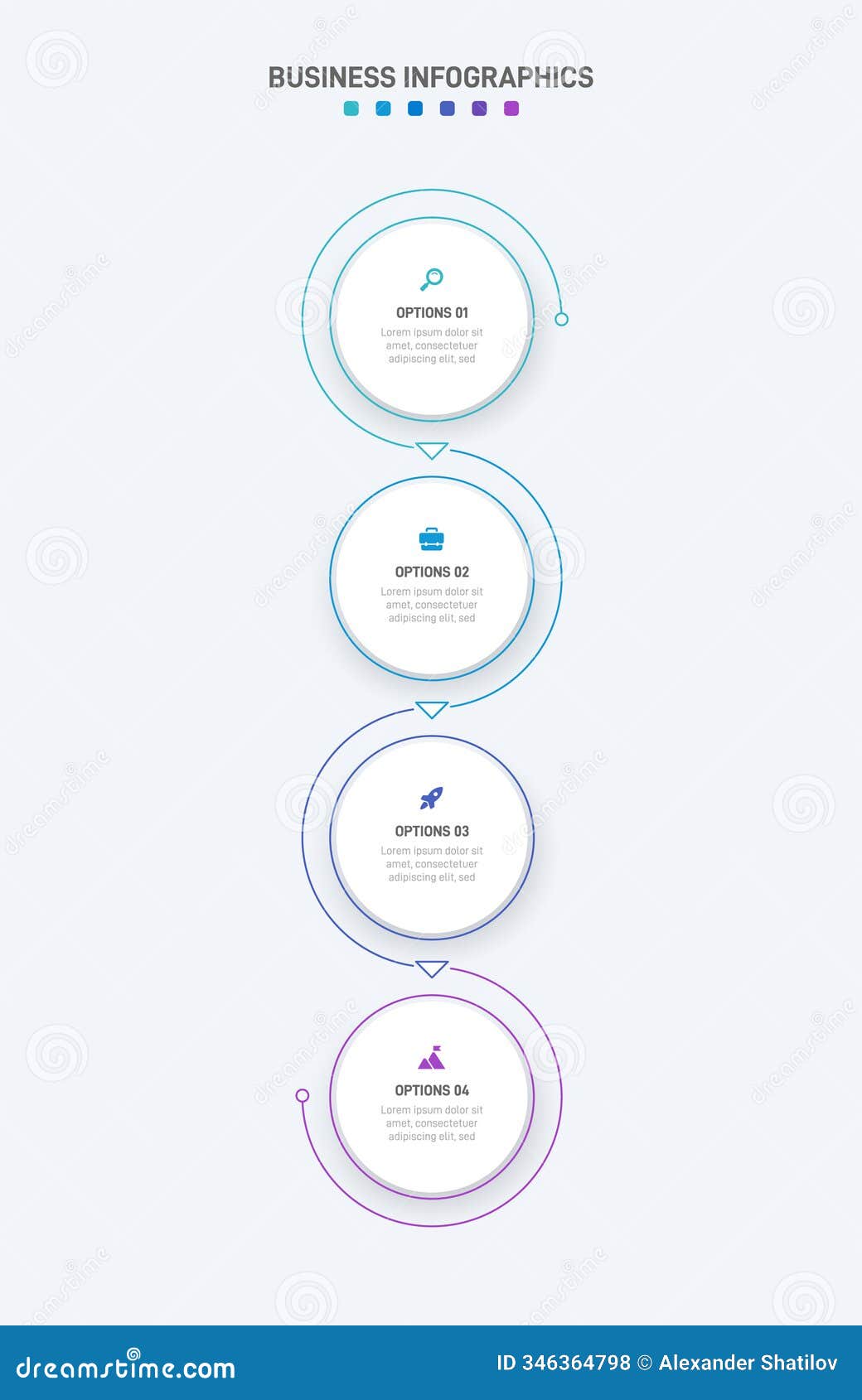 Vertical Progress Bar Featuring 4 Arrow-shaped Elements, Symbolizing ...