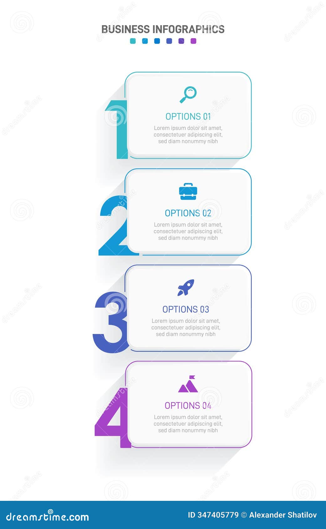 Vertical Progress Bar Featuring 4 Arrow-shaped Elements, Symbolizing ...