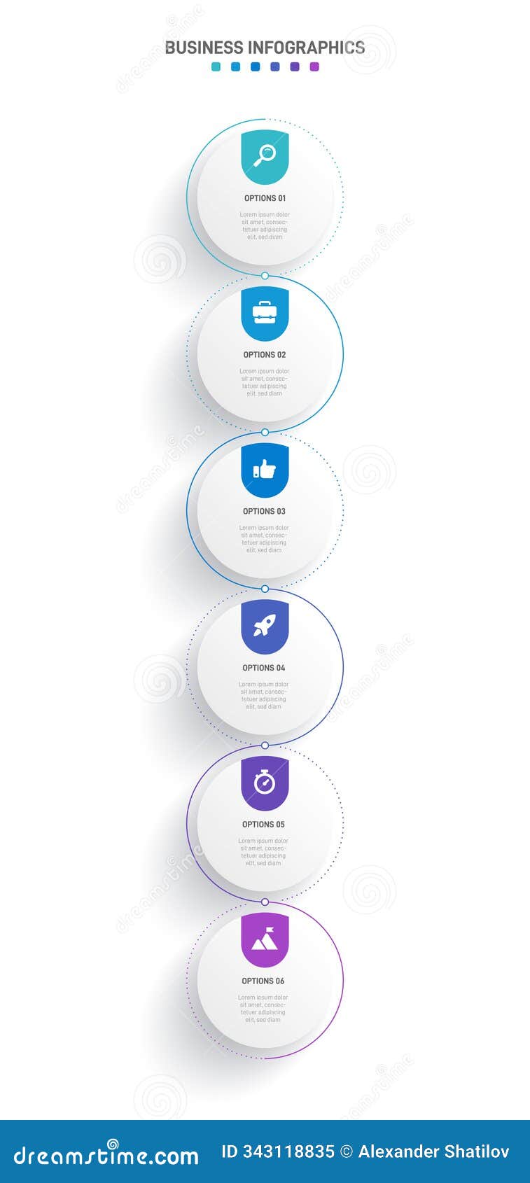 Vertical Progress Bar Featuring 6 Arrow-shaped Elements, Symbolizing ...