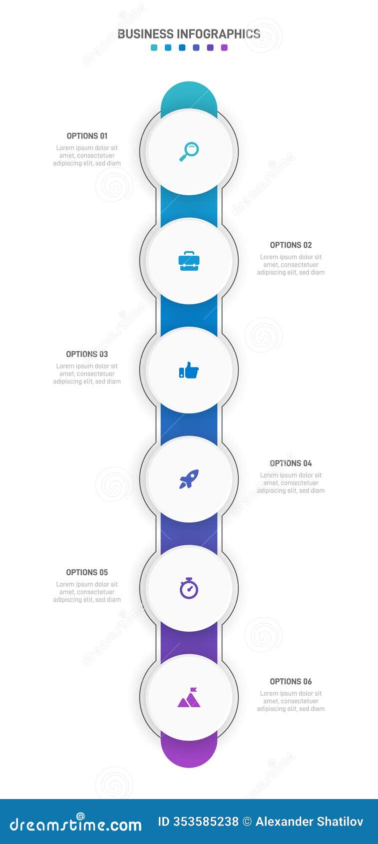 Vertical Progress Bar Featuring 6 Arrow-shaped Elements, Symbolizing ...