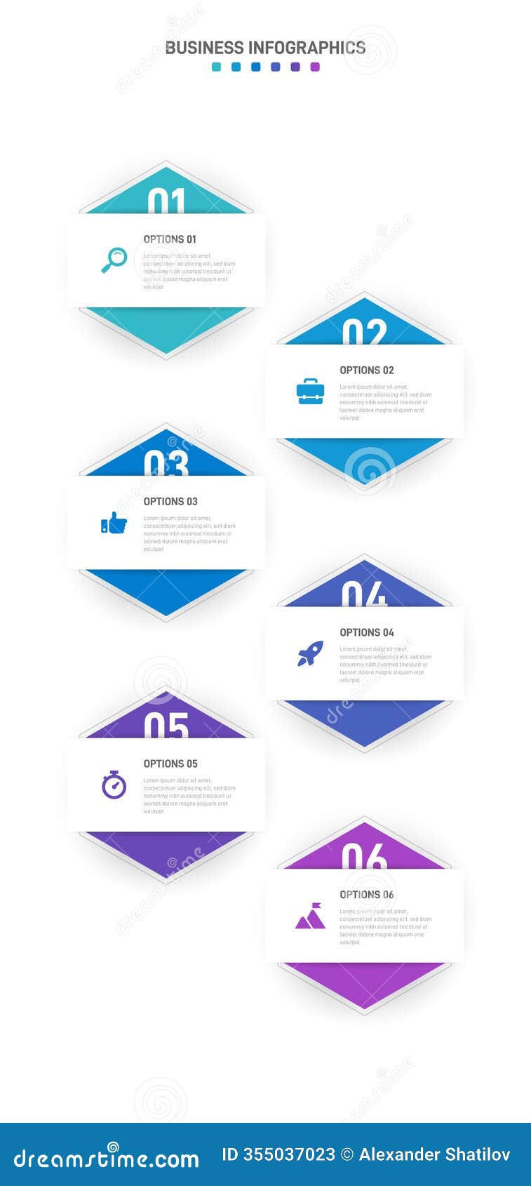 Vertical Progress Bar Featuring 6 Arrow-shaped Elements, Symbolizing ...