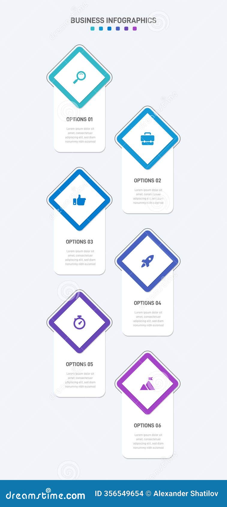 Vertical Progress Bar Featuring 6 Arrow-shaped Elements, Symbolizing ...