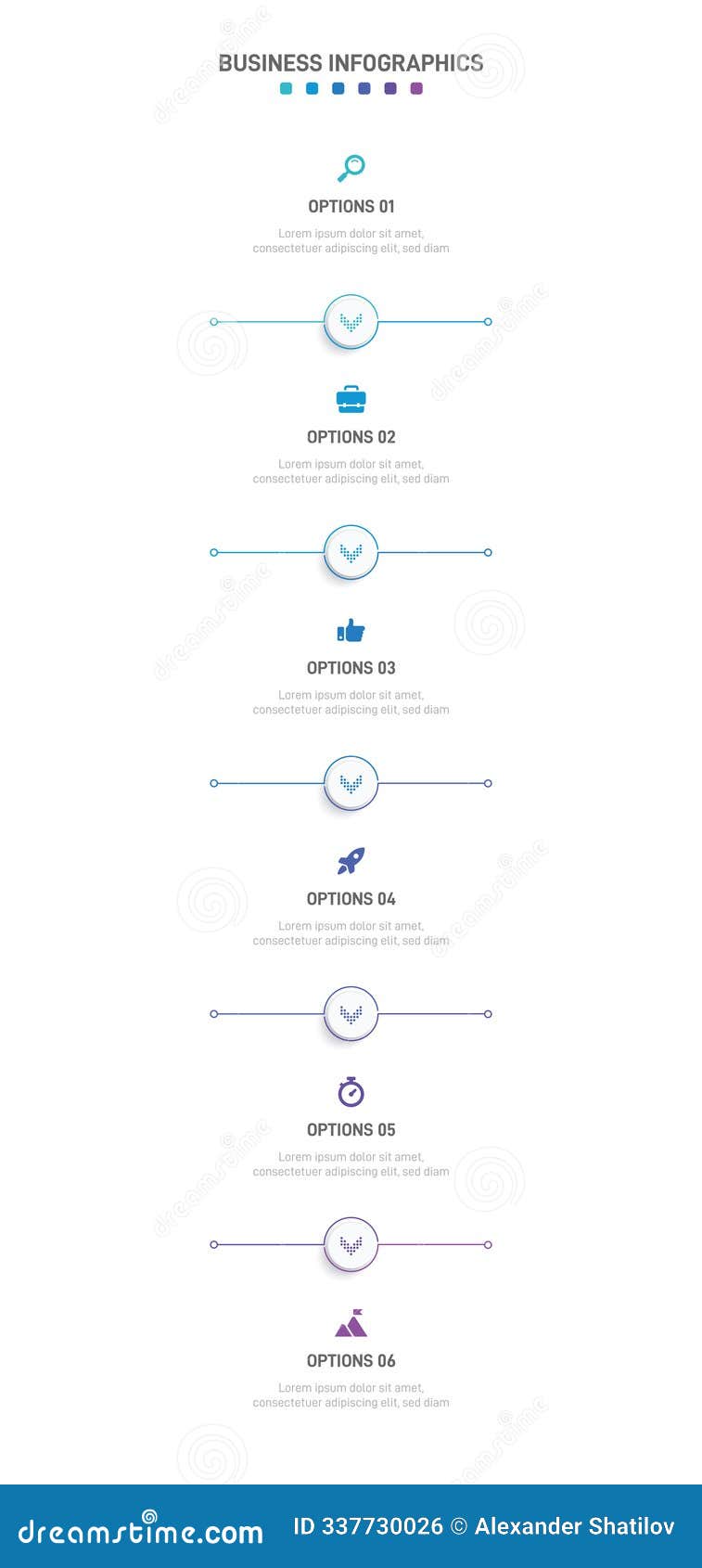 Vertical Progress Bar Featuring 6 Arrow-shaped Elements, Symbolizing ...