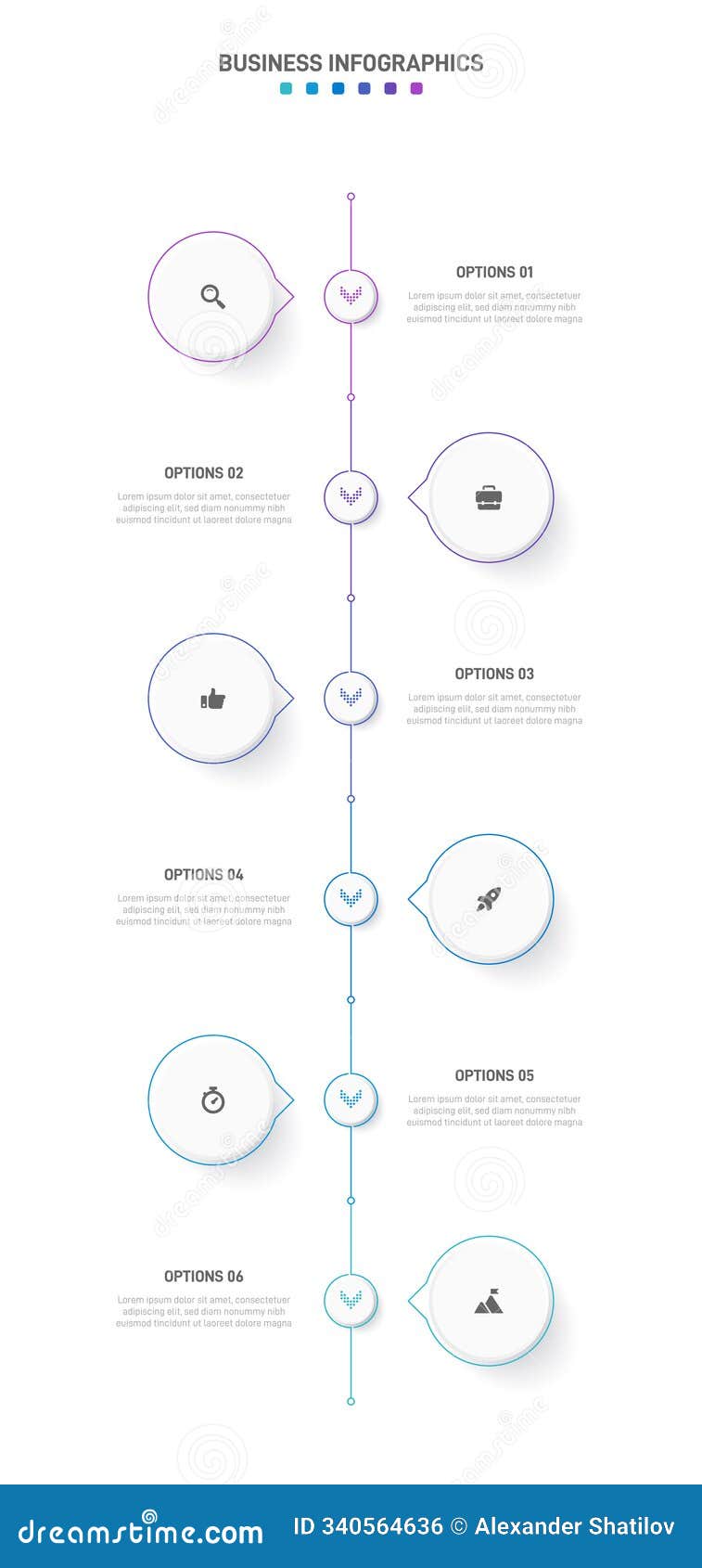 Vertical Progress Bar Featuring 6 Arrow-shaped Elements, Symbolizing ...