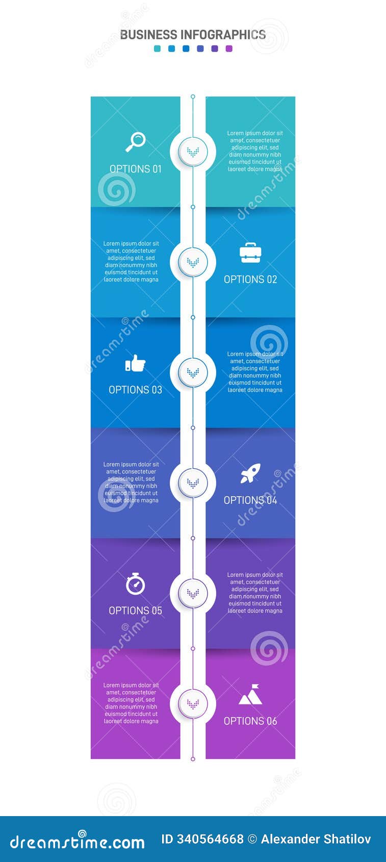 Vertical Progress Bar Featuring 6 Arrow-shaped Elements, Symbolizing ...