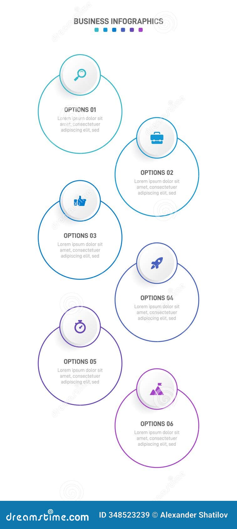 Vertical Progress Bar Featuring 6 Arrow-shaped Elements, Symbolizing ...
