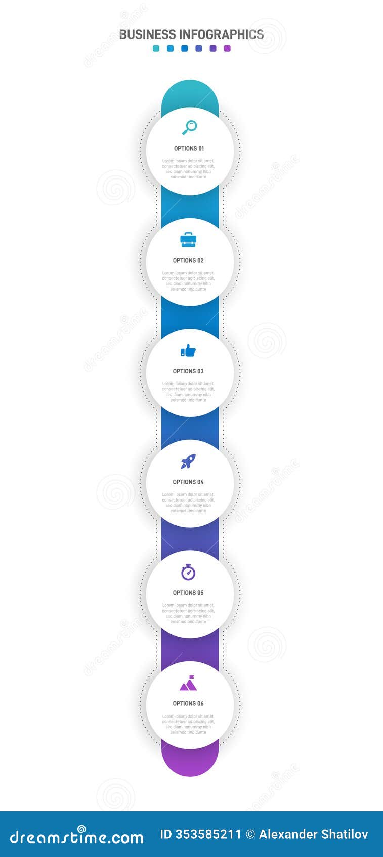 Vertical Progress Bar Featuring 6 Arrow-shaped Elements, Symbolizing ...
