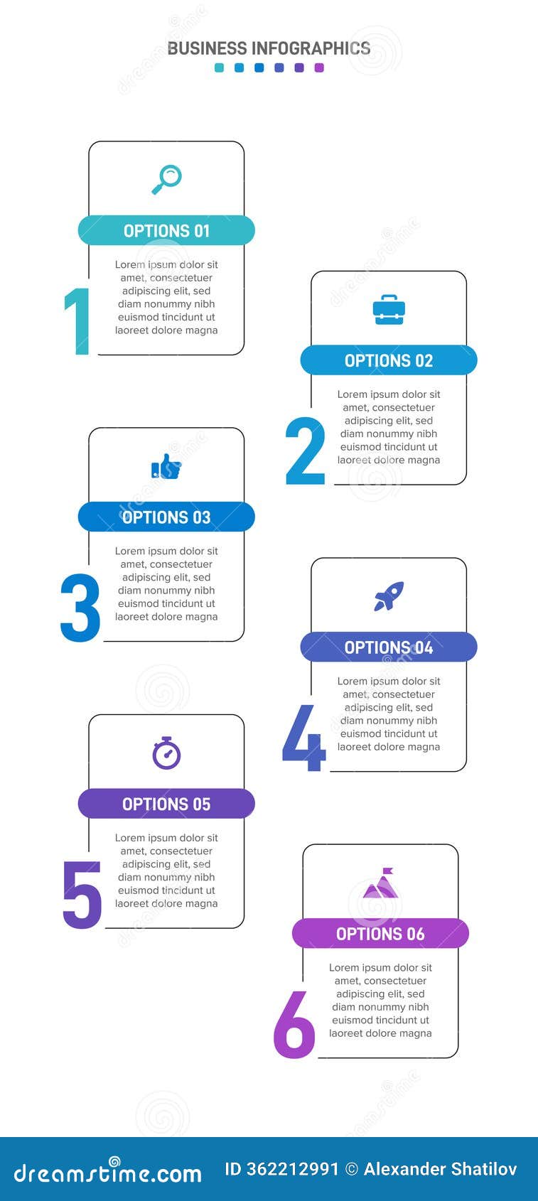 Vertical Progress Bar Featuring 6 Arrow-shaped Elements, Symbolizing ...
