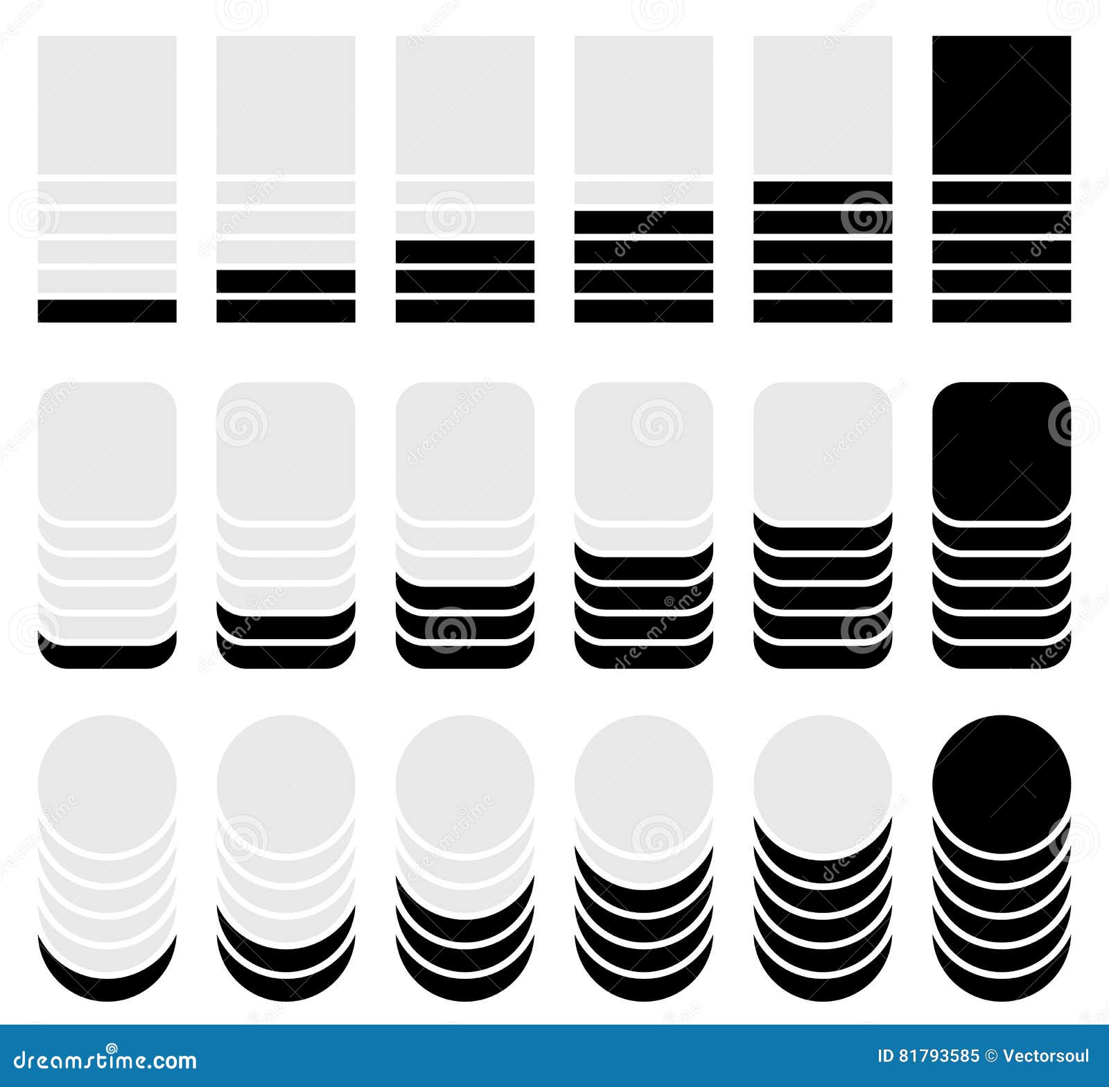 Vertical Progress, Step, Phase Indicators With 5 Steps. Vector ...