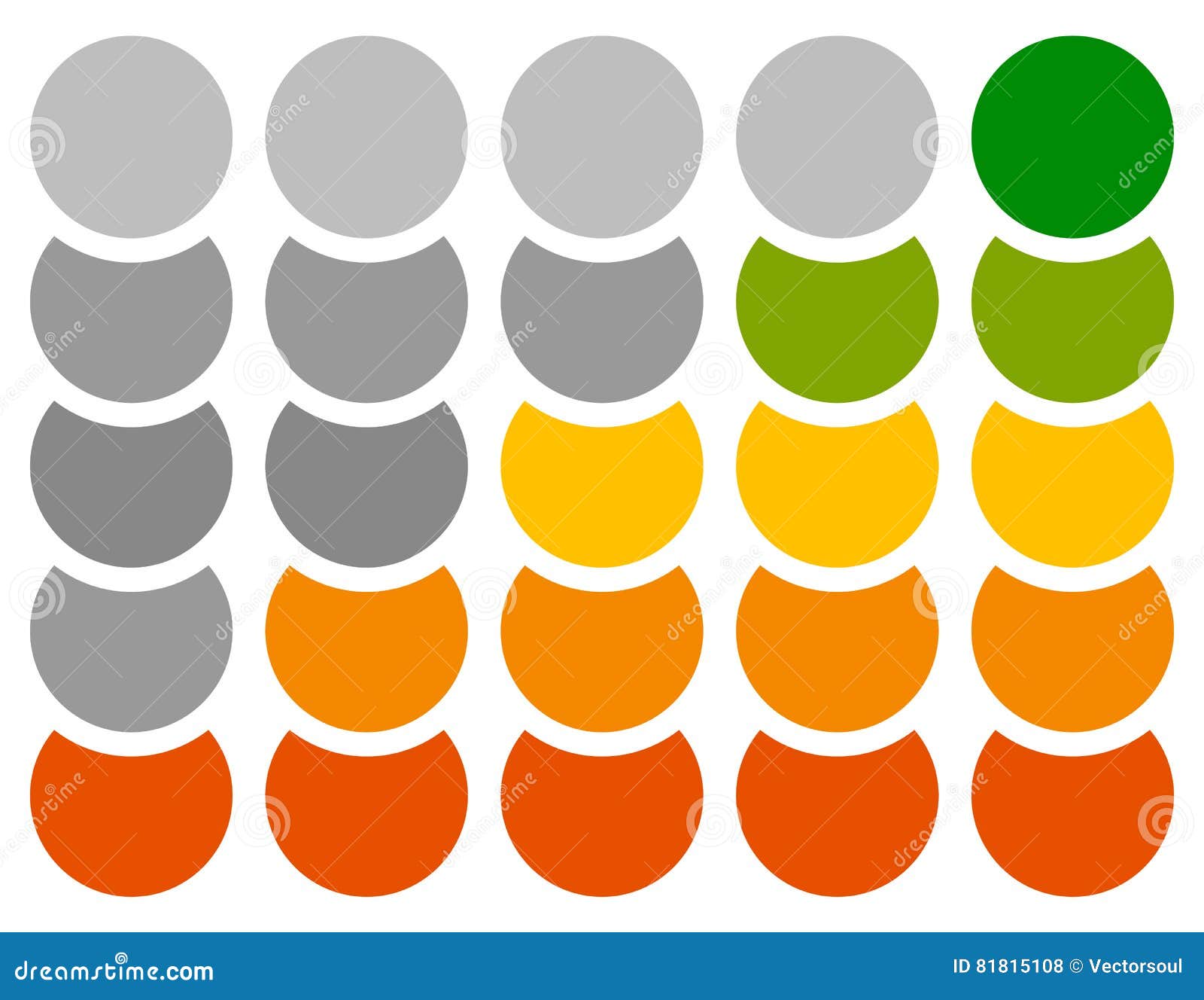Vertical Progress, Step, Phase Indicators With 5 Steps. Vector ...