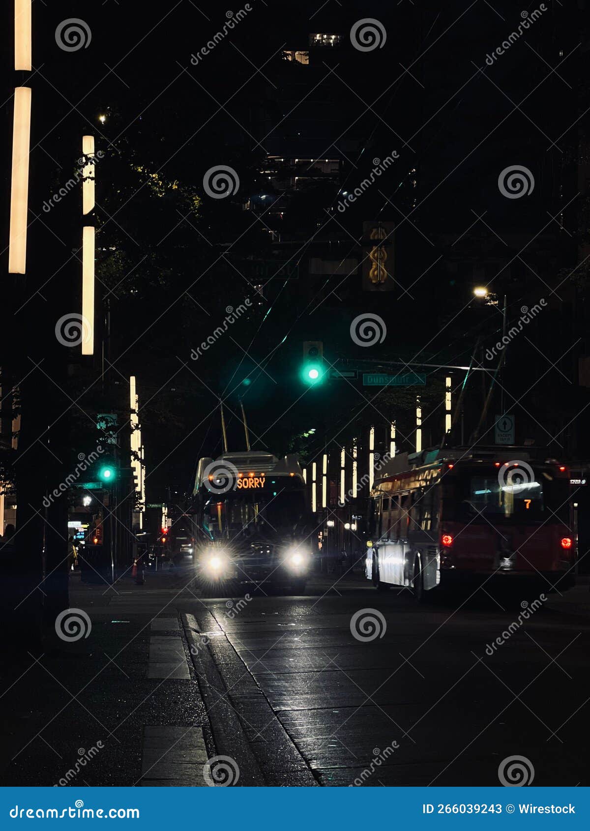 Vertical of Public Buses and the Traffic on the Streets of Vancouver ...