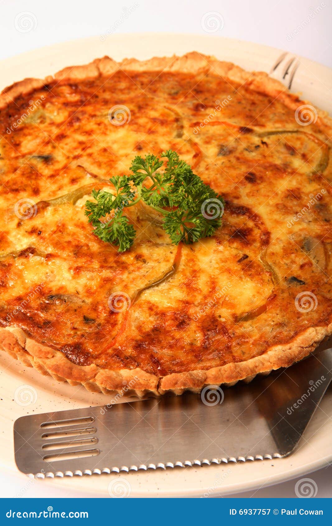 Vertical quiche stock image. Image of cutter, vegetarian - 6937757