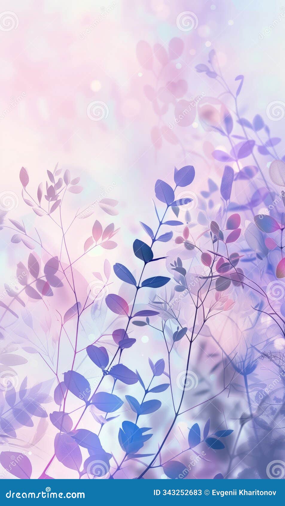 Vertical Quiet Background with Spring Floral Theme Stock Illustration ...