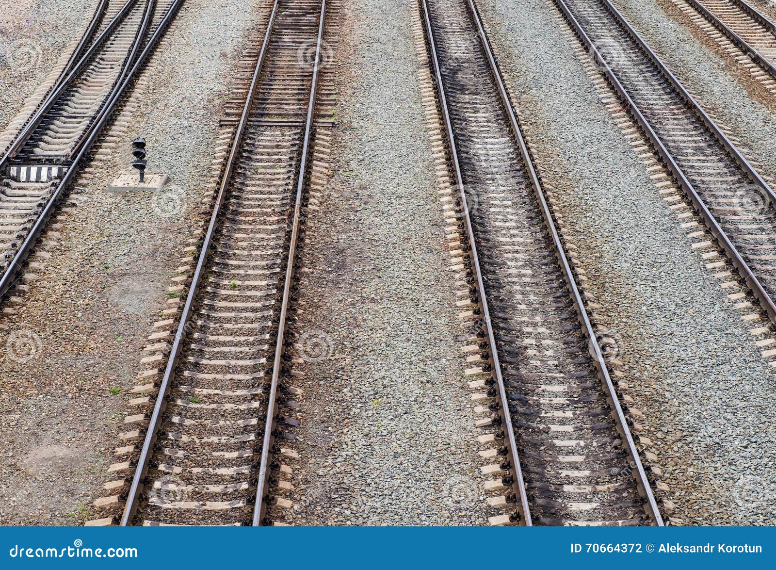 The Vertical Rails on the Railroad Stock Photo - Image of locations ...
