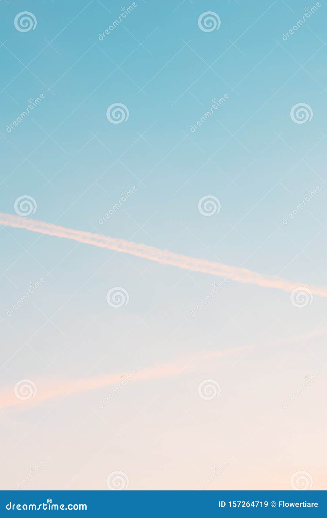 Vertical Ratio Size Of Sunset Background. Sky With Soft And Blur Pastel ...