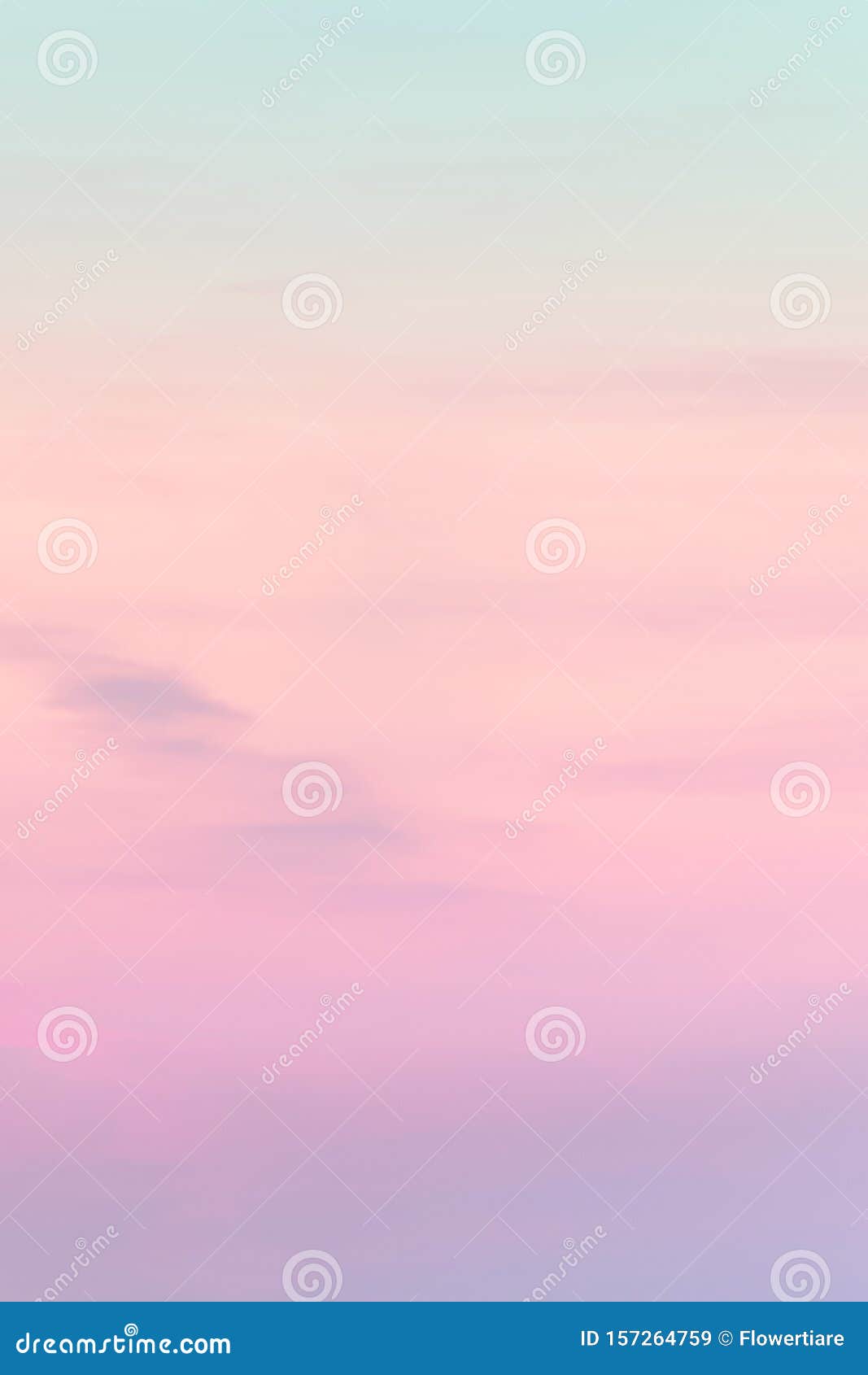 Vertical Ratio Size Of Sunset Background. Sky With Soft And Blur Pastel ...