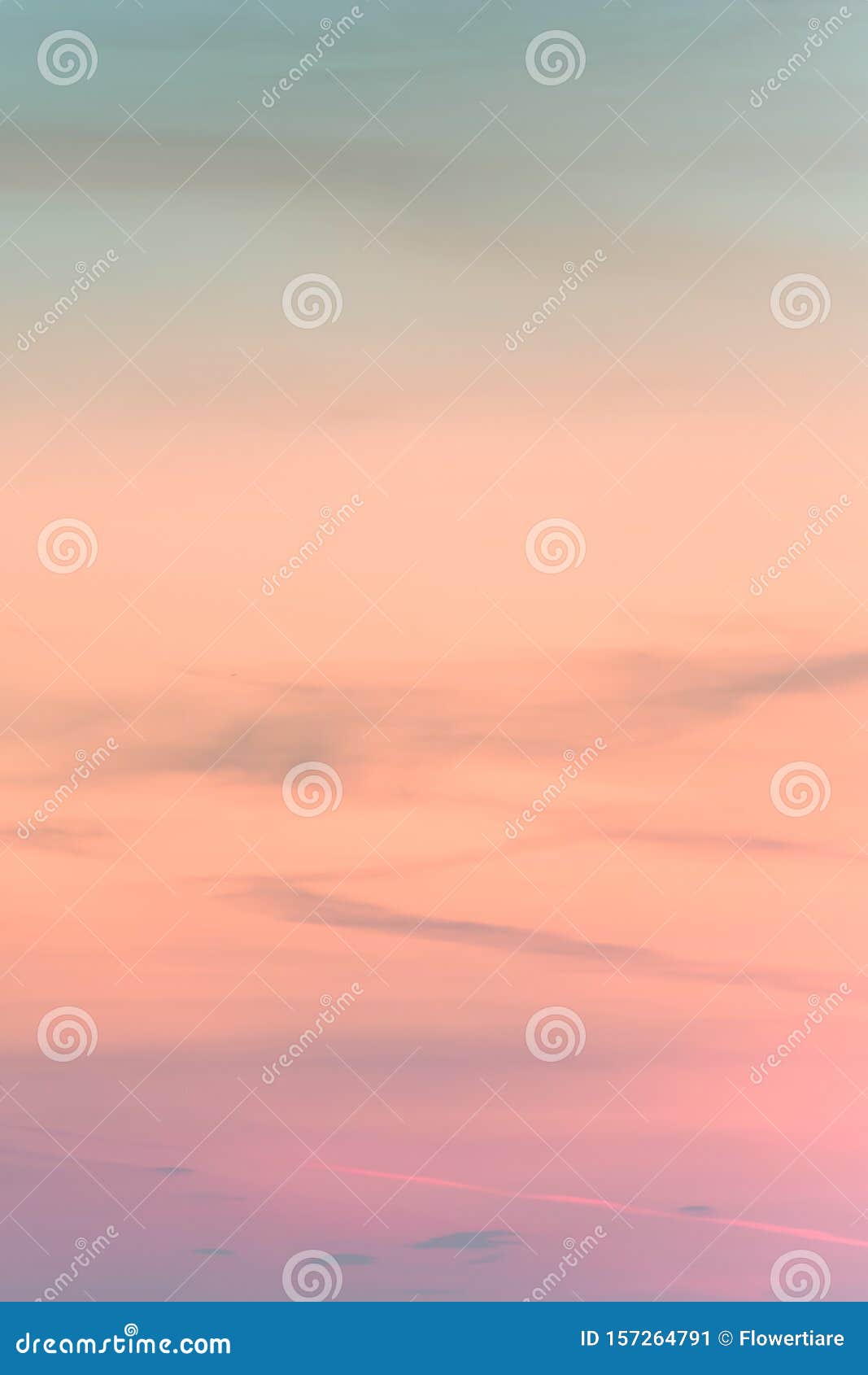 Vertical Ratio Size of Sunset Background. Sky with Soft and Blur Pastel ...