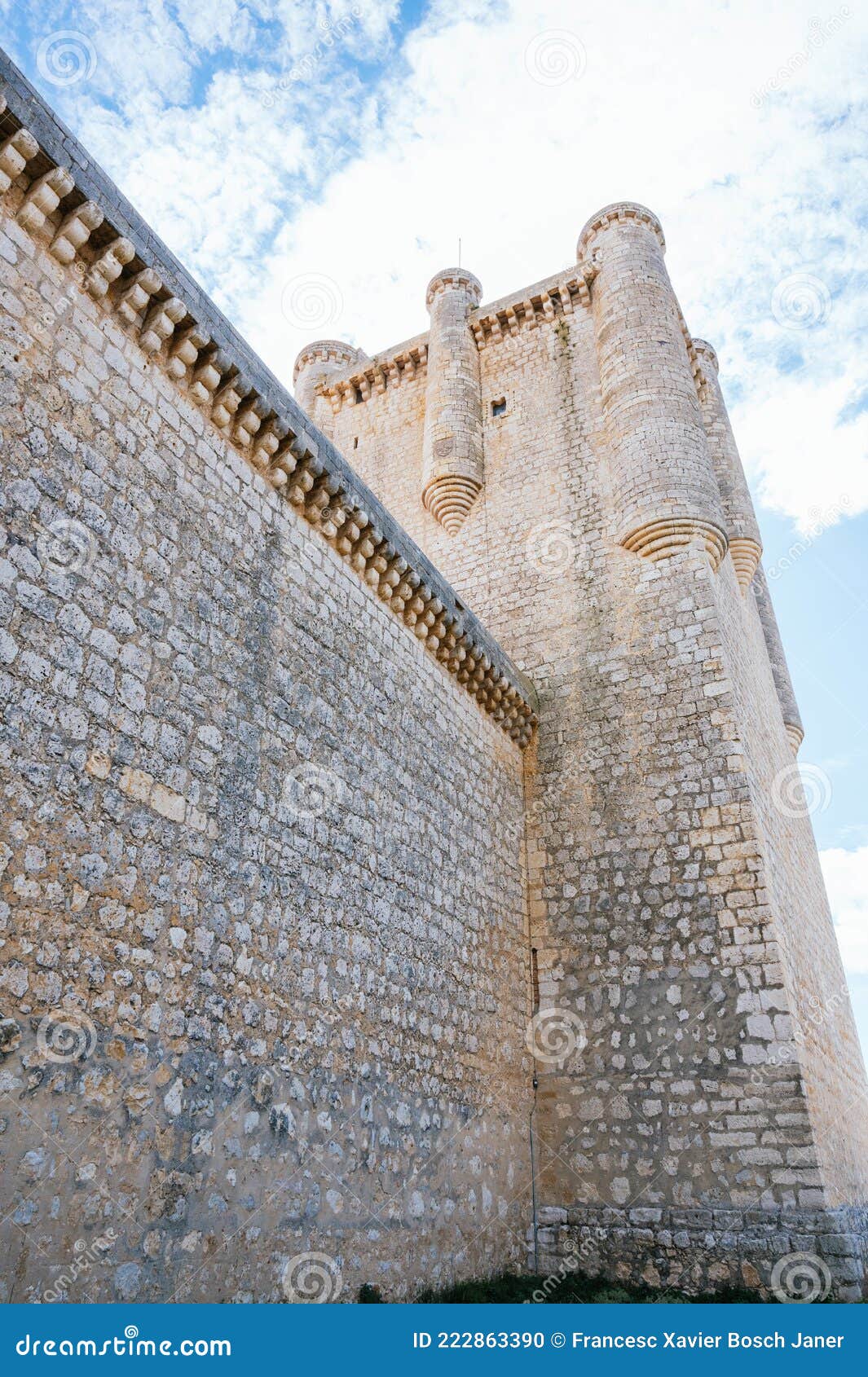Vertical Rear View Of The Main Tower Of Torrelobaton Castle. Castle ...