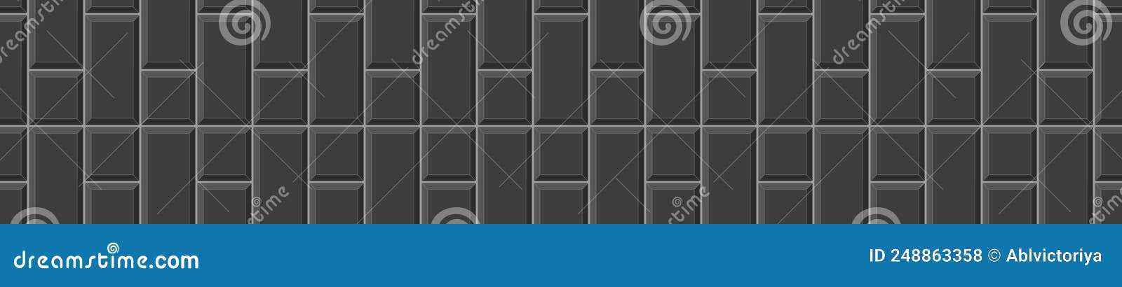 Vertical Rectangle and Square Tile Layout. Ceramic or Brick Black Wall ...