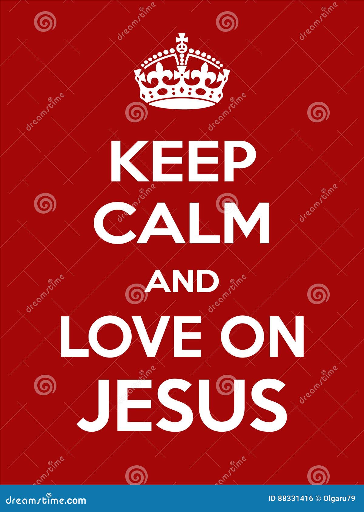Vertical Rectangular Red-white Motivation the Love on Jesus Poster ...