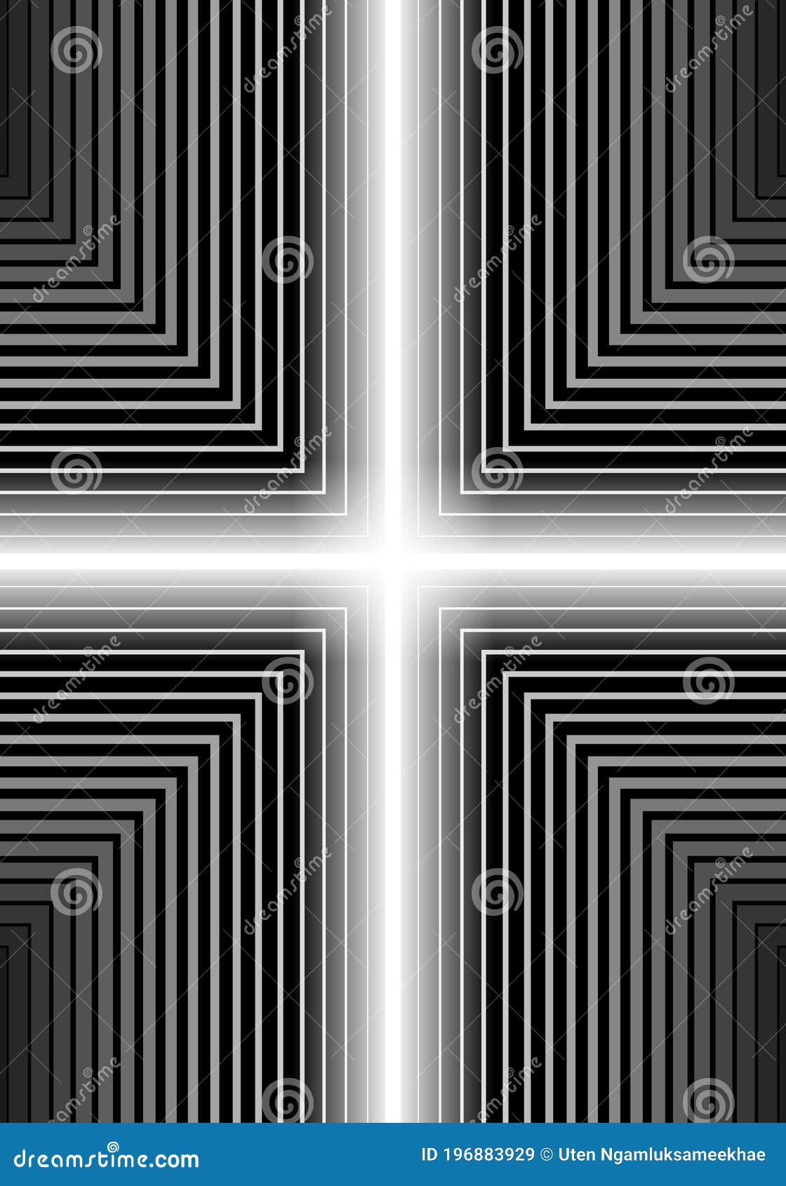 Vertical Rectangular Shape White Cross Lines Neon Glow Stock Vector ...