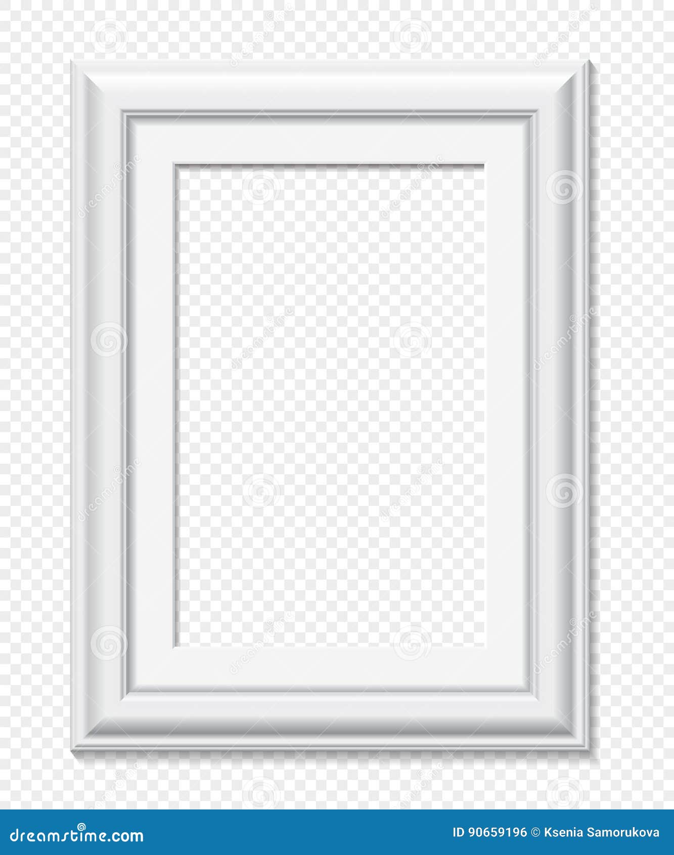 Vertical Rectangular White Frame, Vector Stock Vector - Illustration of ...