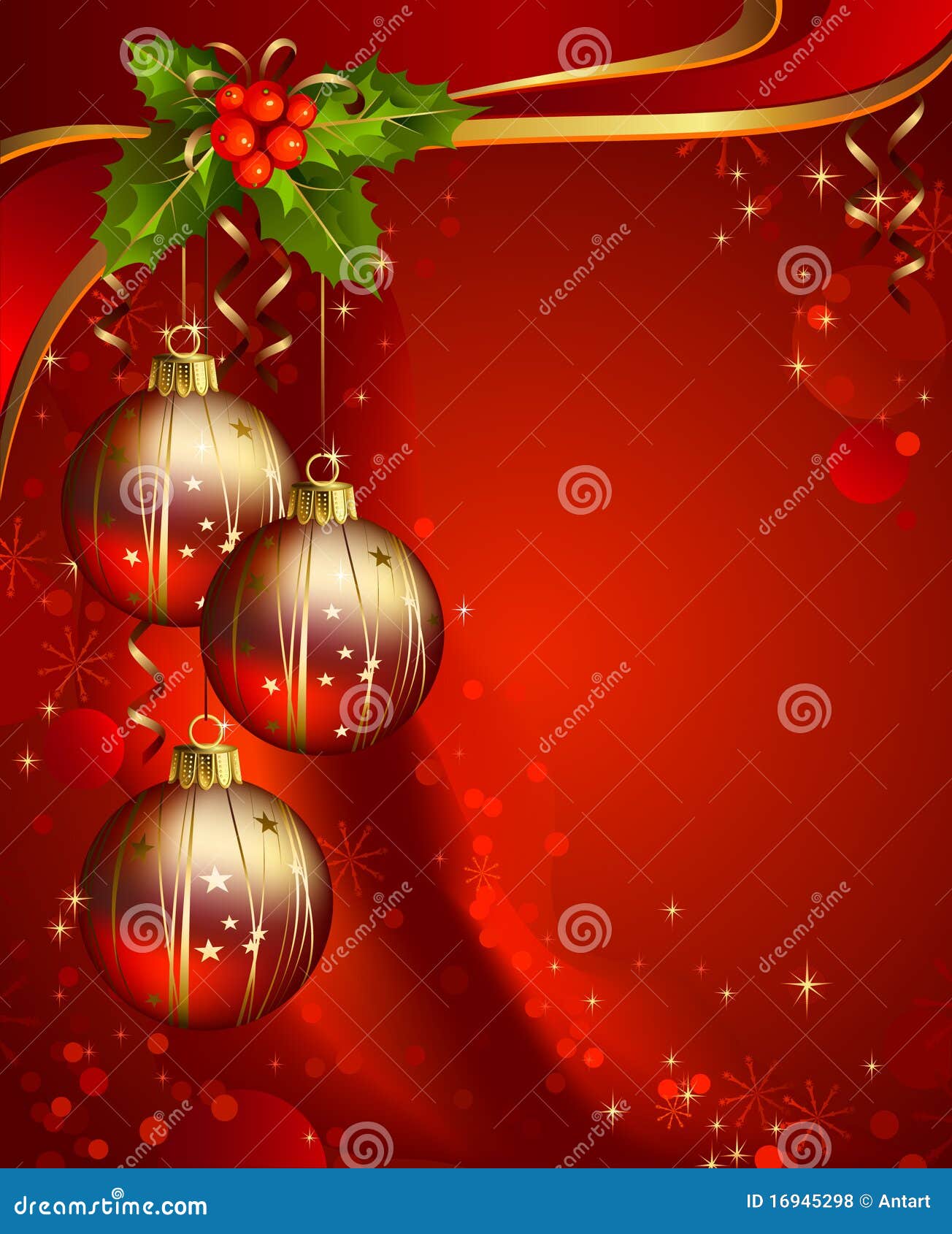 Vertical Red Christmas Backdrop Stock Vector - Illustration of ornament ...