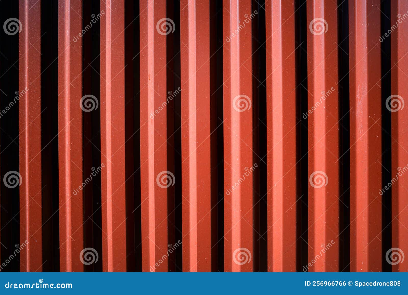 Vertical Red Fence Illuminated by Dramatic Day Light Stock Photo ...