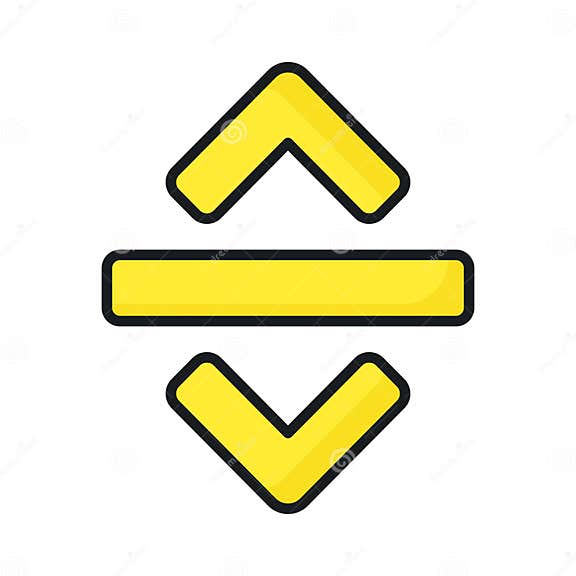 Vertical Resize Arrows Vector Design Stock Illustration - Illustration ...