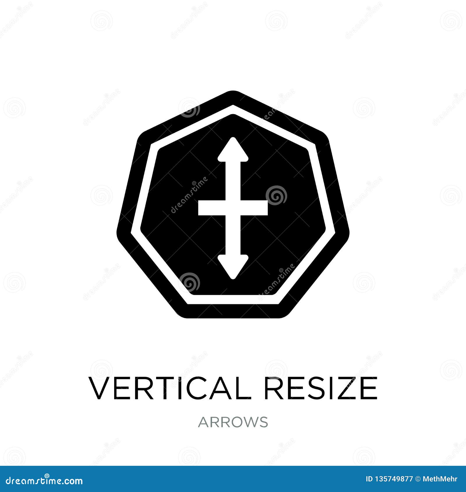 Vertical Resize Icon in Trendy Design Style. Vertical Resize Icon ...