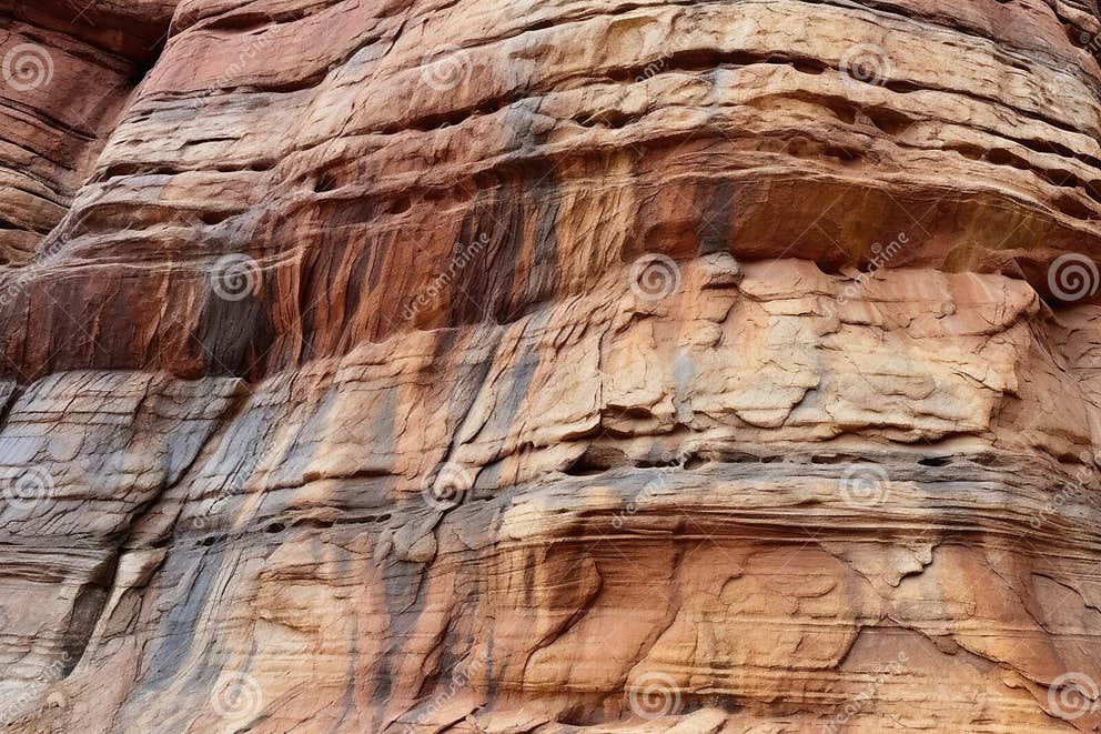 Vertical Rock Layers in a Canyon Wall Stock Image - Image of cliff ...