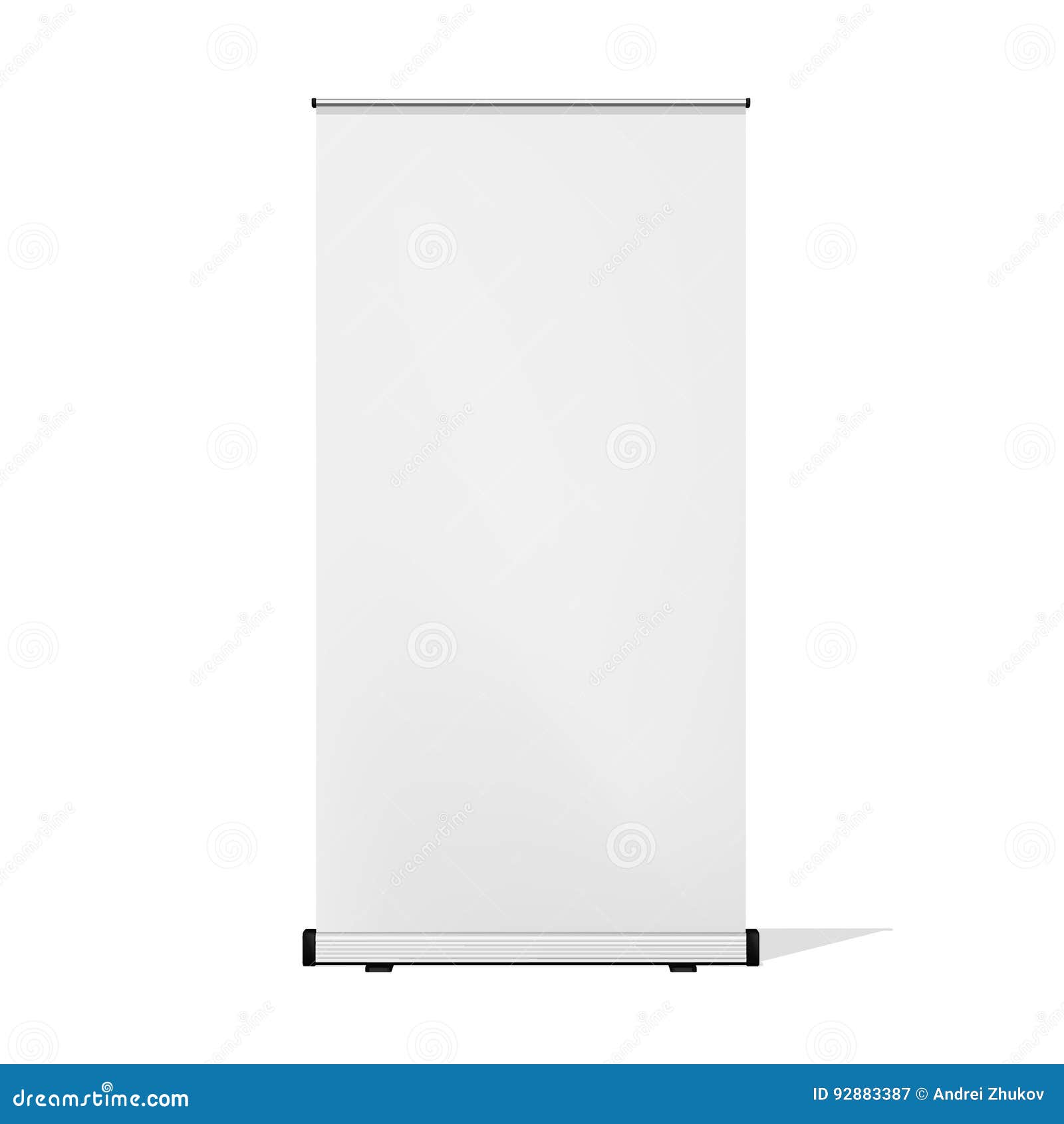 Vertical Roll-up Banner, Front View. Isolated on White Background ...