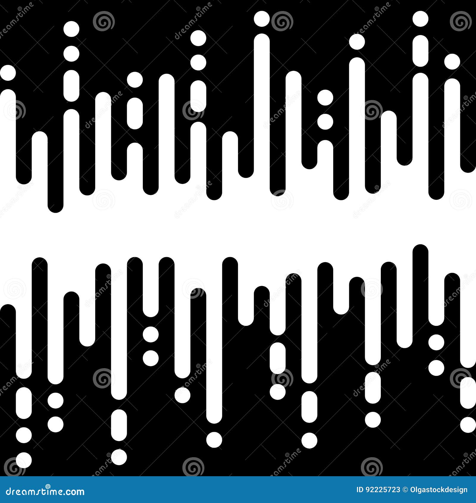Vertical Rounded Lines Vector Seamless Pattern Stock Vector ...