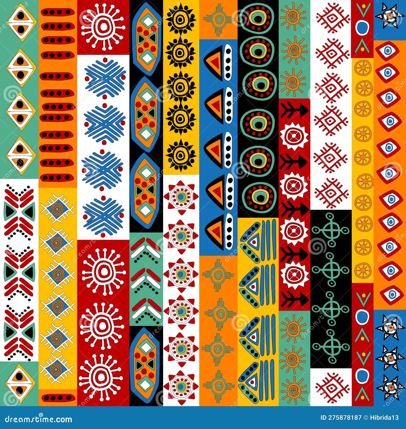 Vertical Rows Of Cute Cartoon Khaki Fish, Vector Seamless Background ...