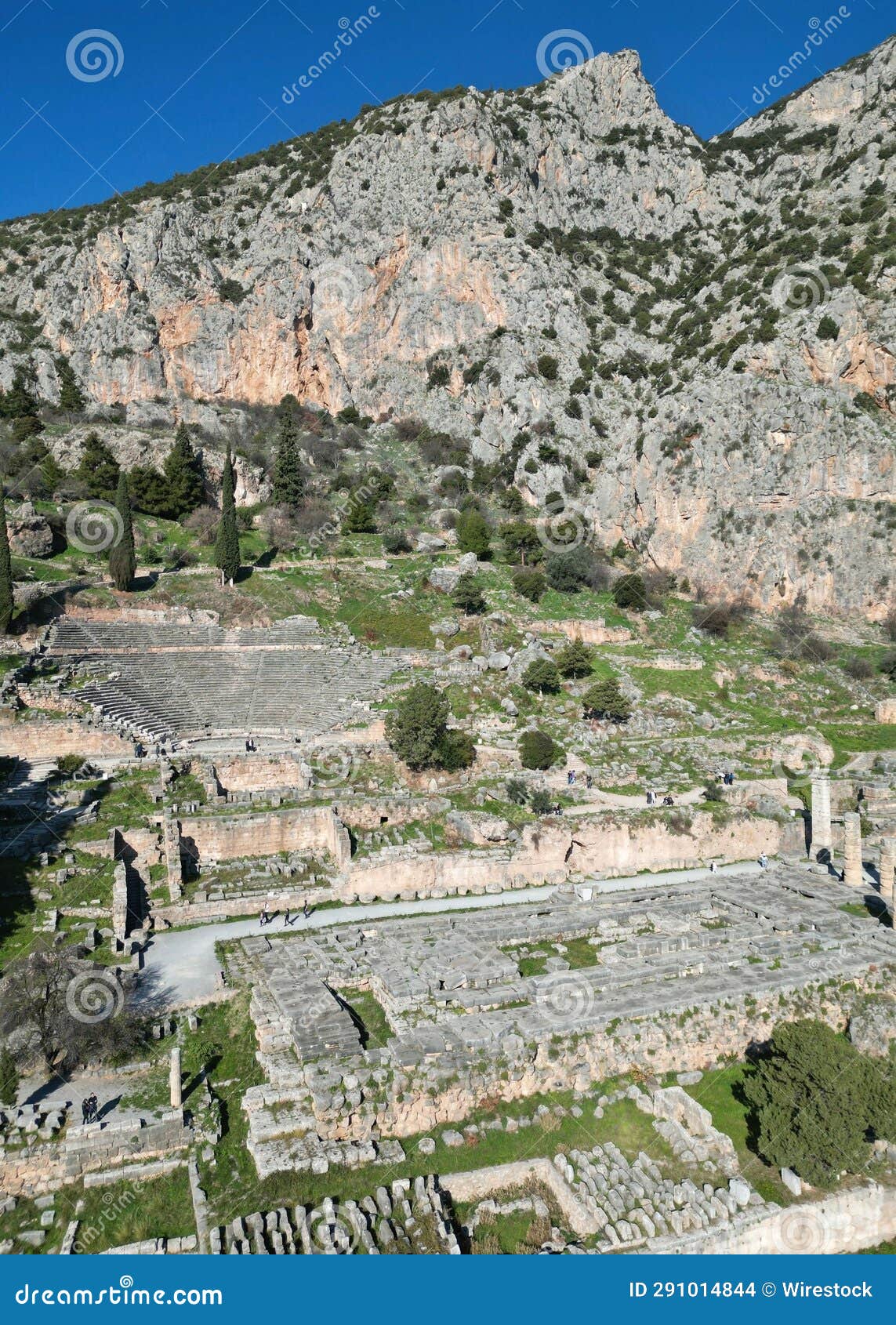 Vertical of the Ruins of Delphi in Greece Stock Photo - Image of ...
