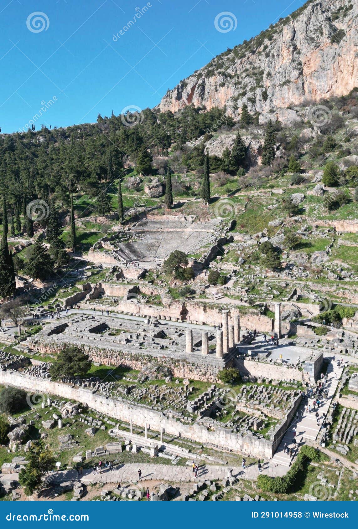 Vertical of the Ruins of Delphi in Greece Stock Photo - Image of ...