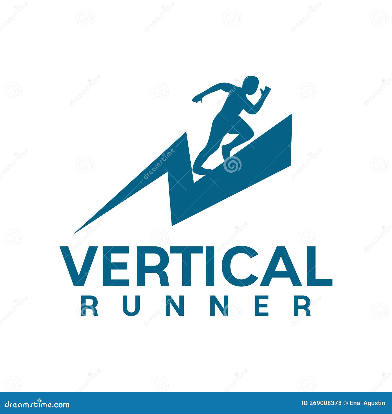 WebVertical Runner Sport Logo Design Stock Vector - Illustration of ...