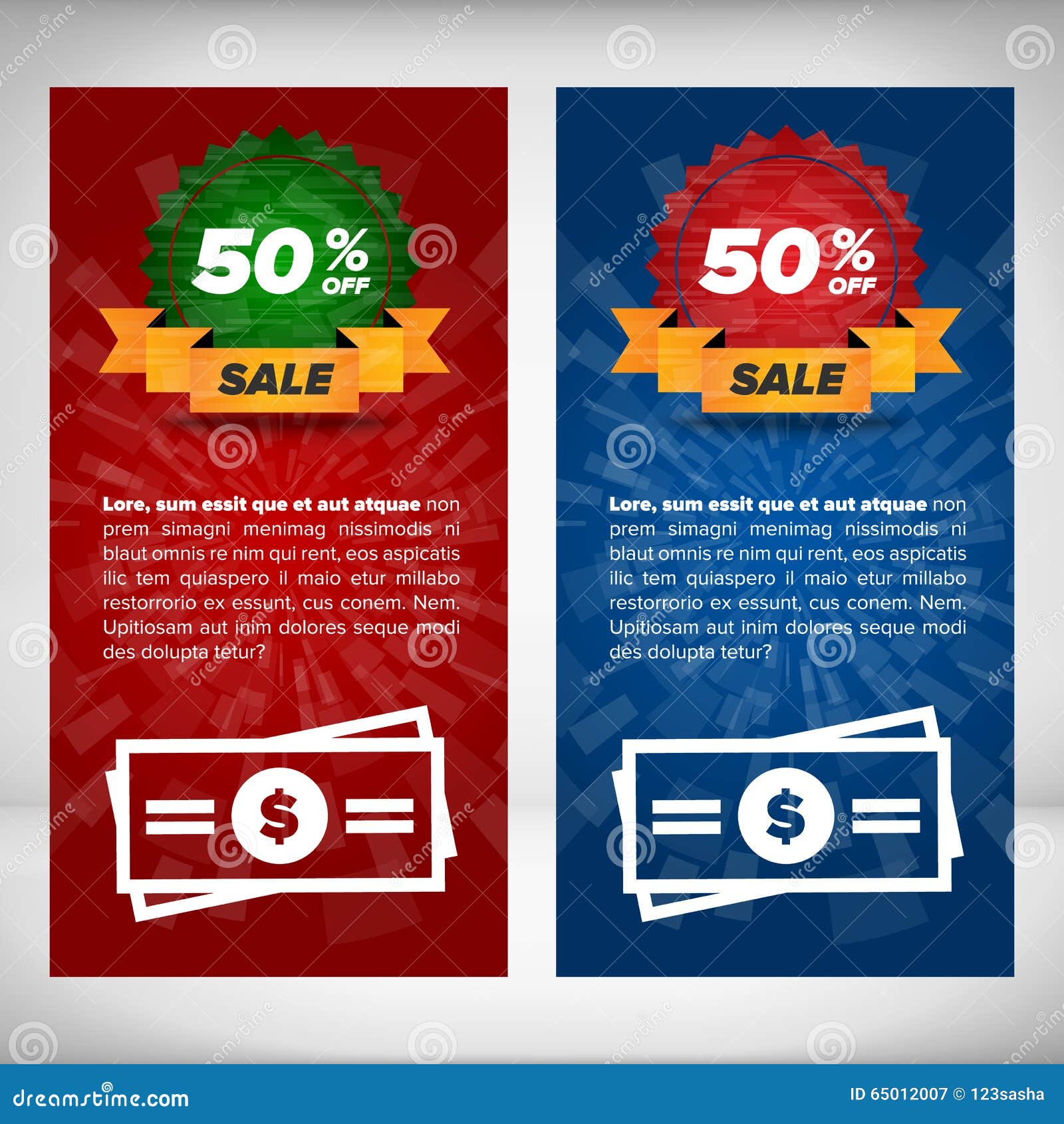 Vertical sale banners stock vector. Illustration of offer - 65012007