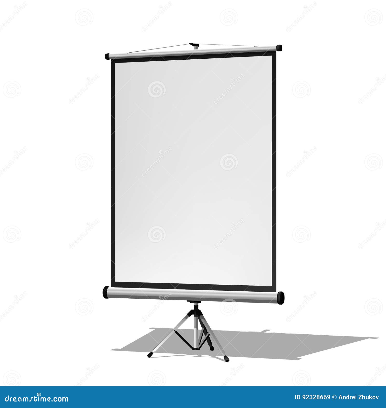 Vertical Screen for a Projector or Advertising Banner. Isolated on ...