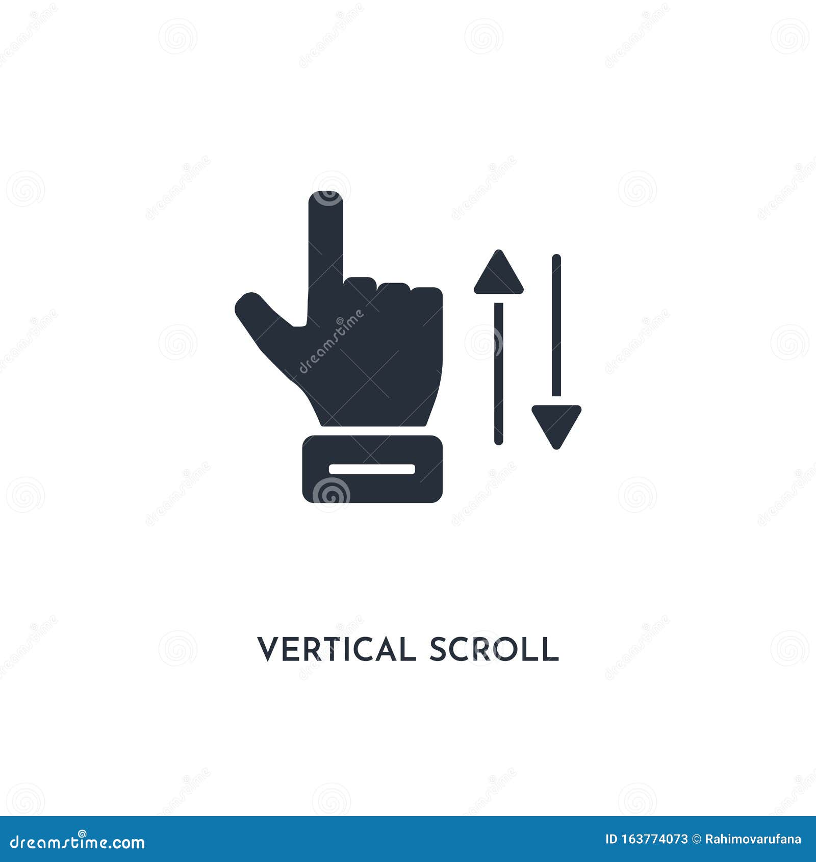 Vertical Scroll Icon. Simple Element Illustration. Isolated Trendy ...
