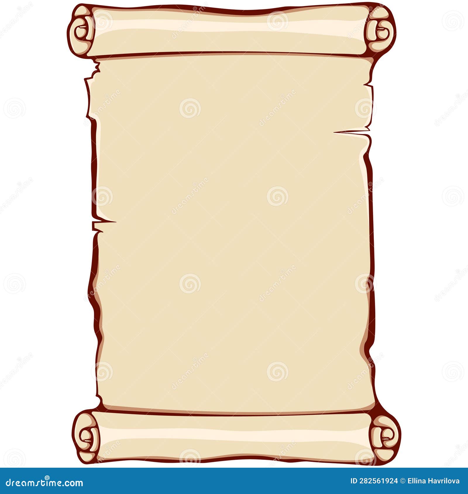 Vertical Scroll Paper Color Stock Vector - Illustration of object ...