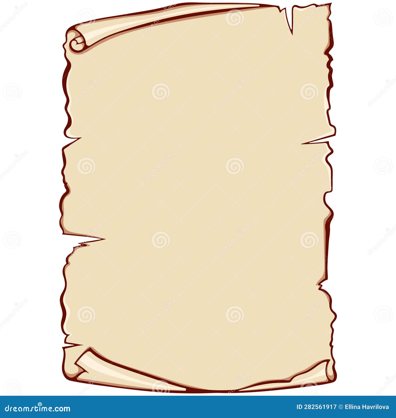 Vertical Scroll Paper Color Stock Vector - Illustration of vintage ...