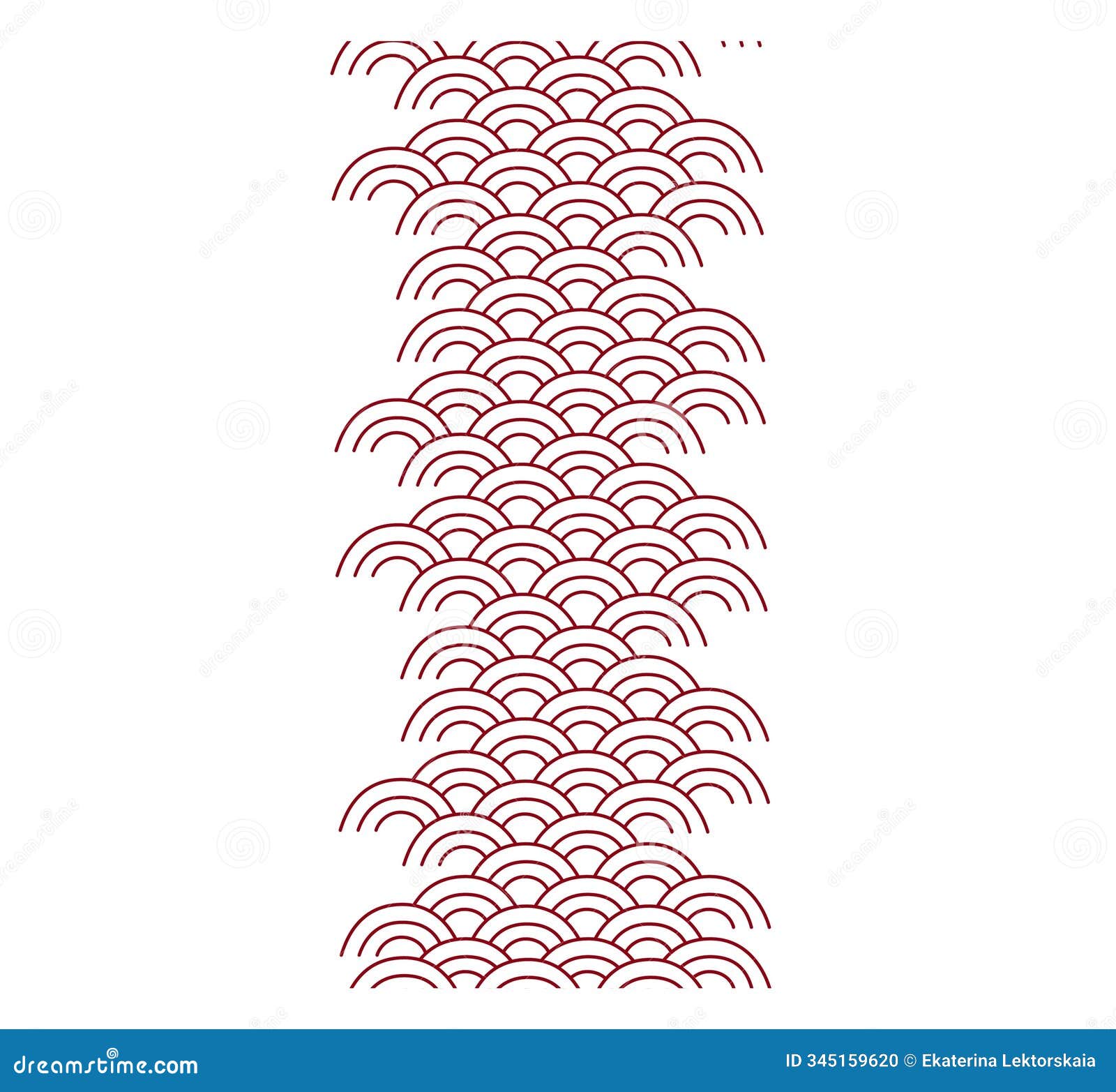 Chinese Wave Pattern Oriental Style Round Shape Vector Illustration ...