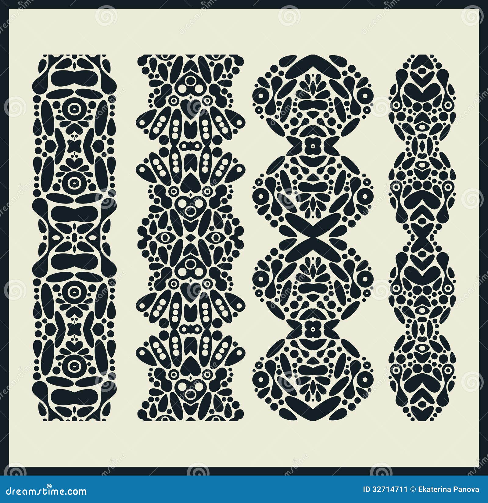 Vertical Seamless Patterns. Stock Vector - Illustration of decorative ...