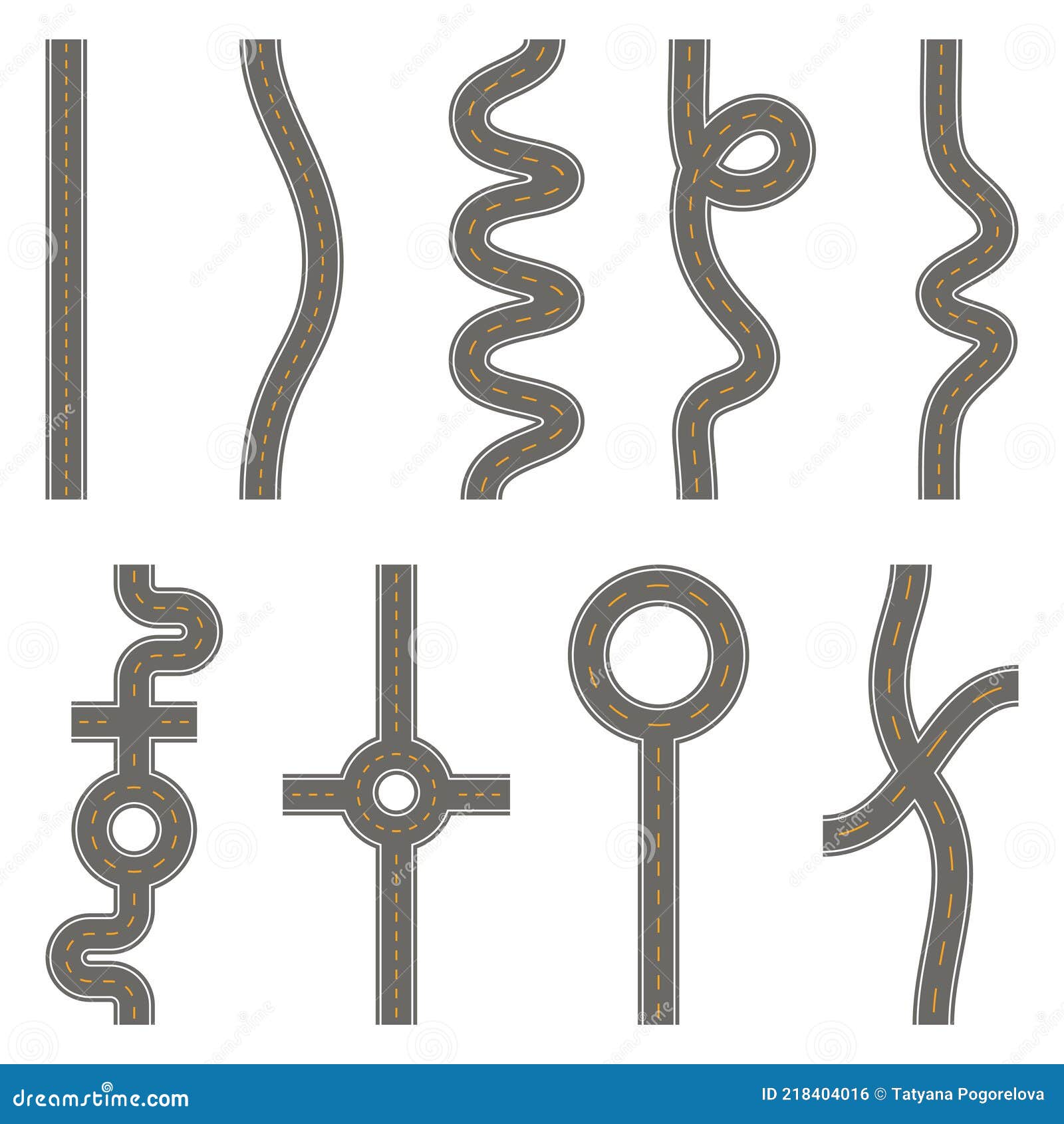 Roadway Map Vertical Banners Cartoon Vector | CartoonDealer.com #104385951