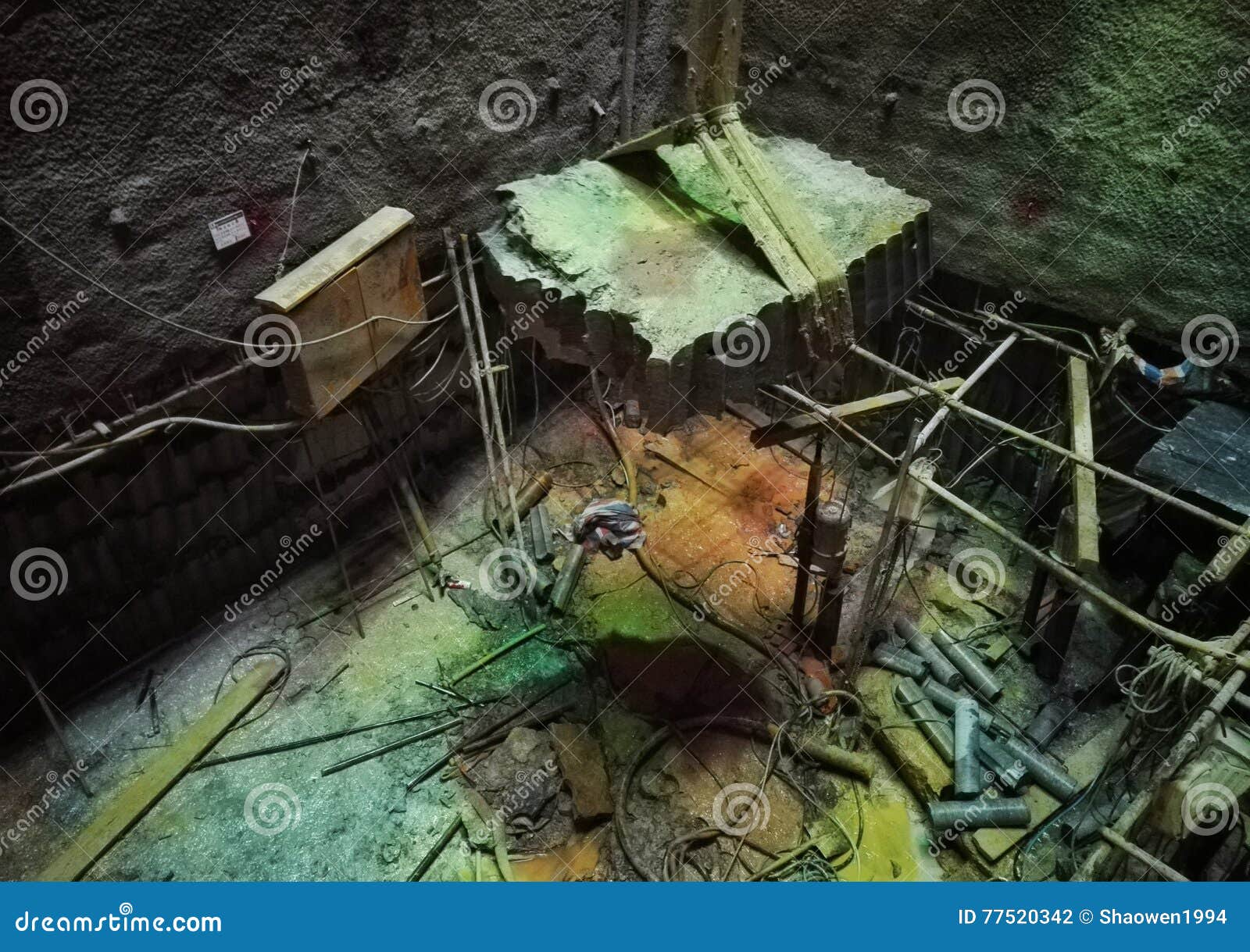 Vertical Shaft Construction Site Stock Photo - Image of tunnel ...